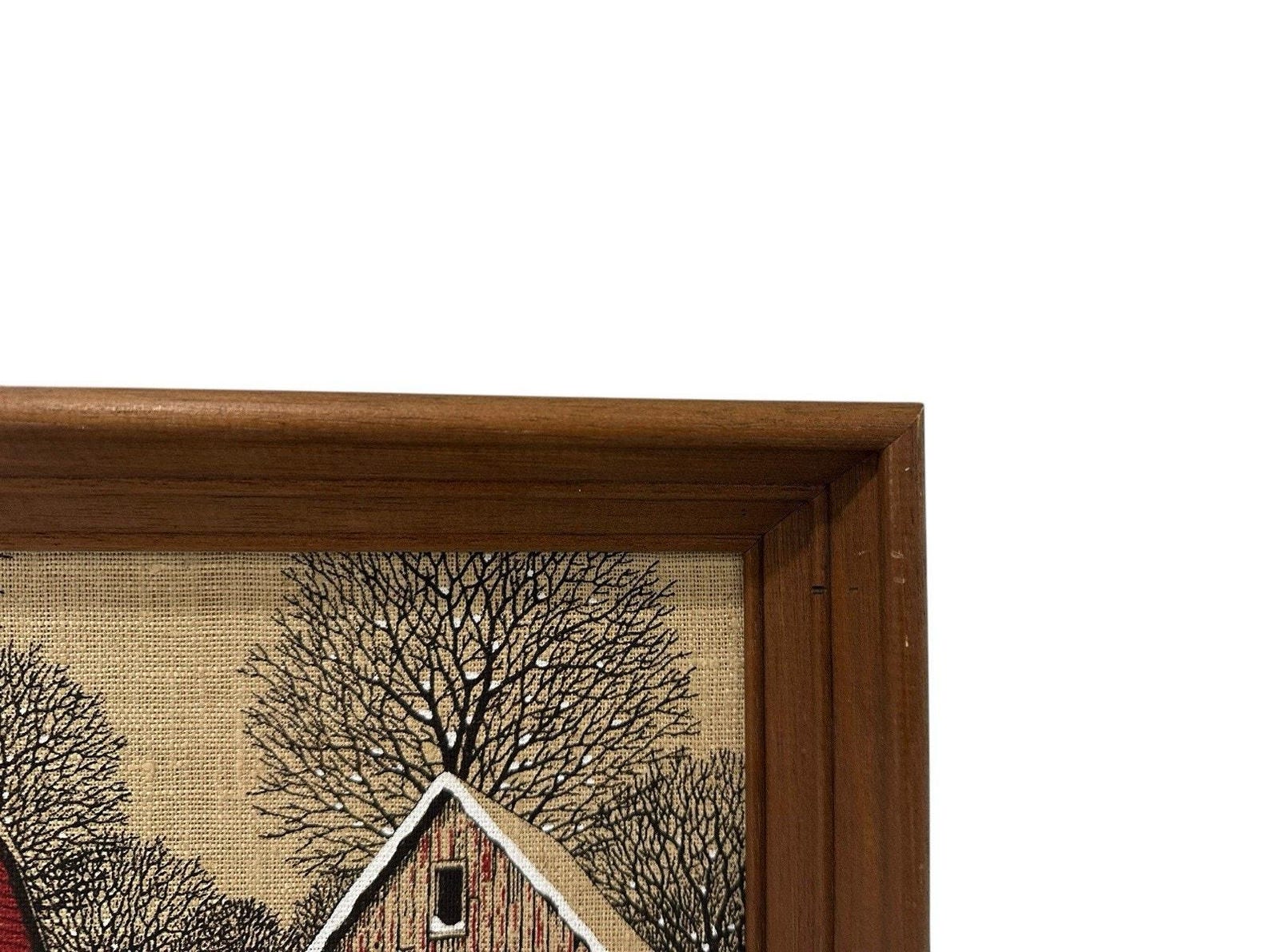 Vintage Kay Dee Linen Olde Grist Mill Farm Hay Framed - Etsy