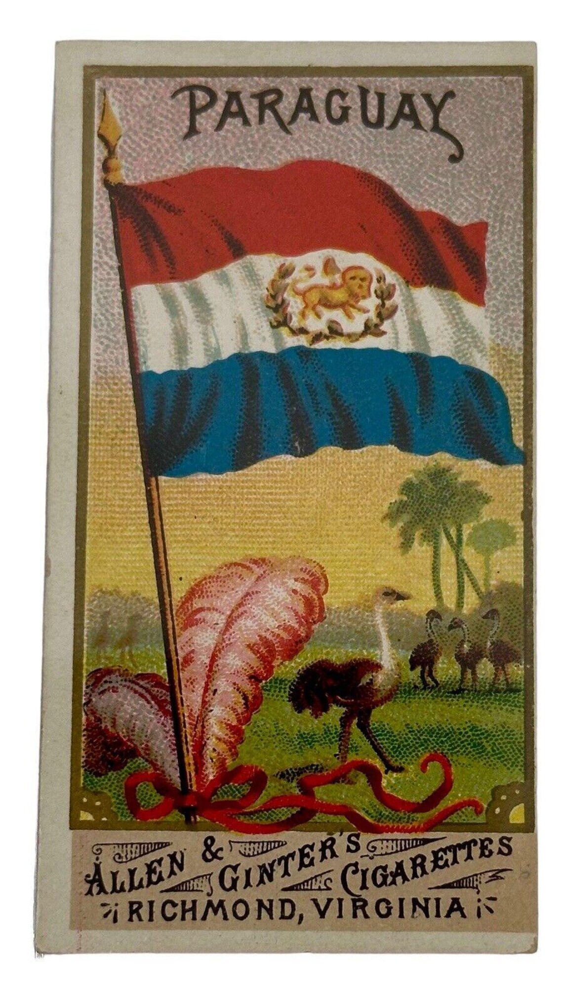 1887 N9 Allen and Ginter’s Flags of All Nations Allen & Ginter Paraguay ...