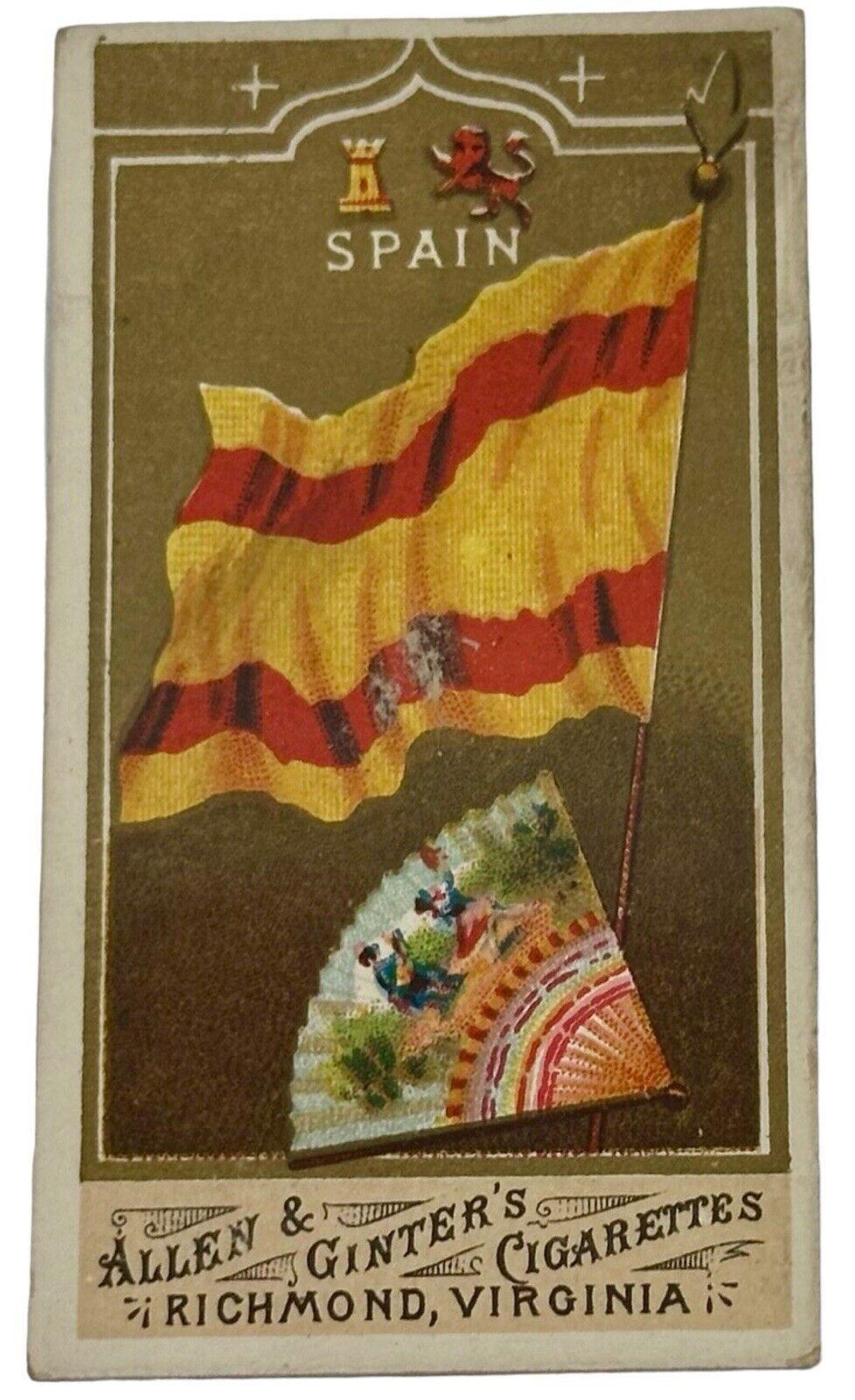 1887 N9 Allen and Ginter’s Flags of All Nations Spain Allen & Ginter ...