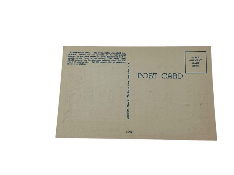 Antique Postcards 1950s PA Philadelphia Convention Hall Municipal ...