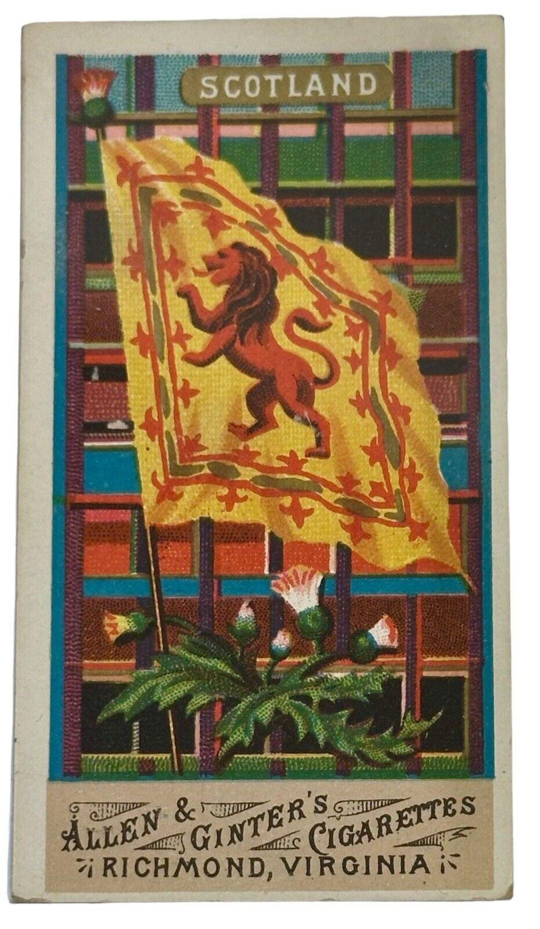 1887 N9 Allen and Ginter’s Flags of All Nations Allen & Ginter Scotland ...