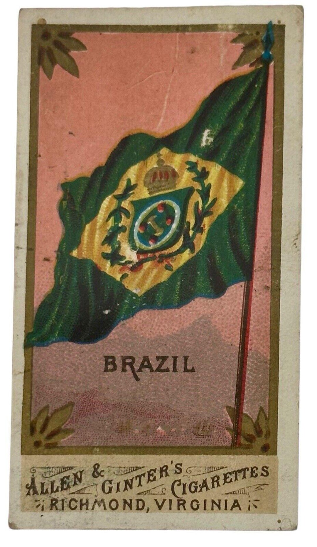 1887 N9 Allen and Ginter’s Flags of All Nations Brazil Allen & Ginter ...