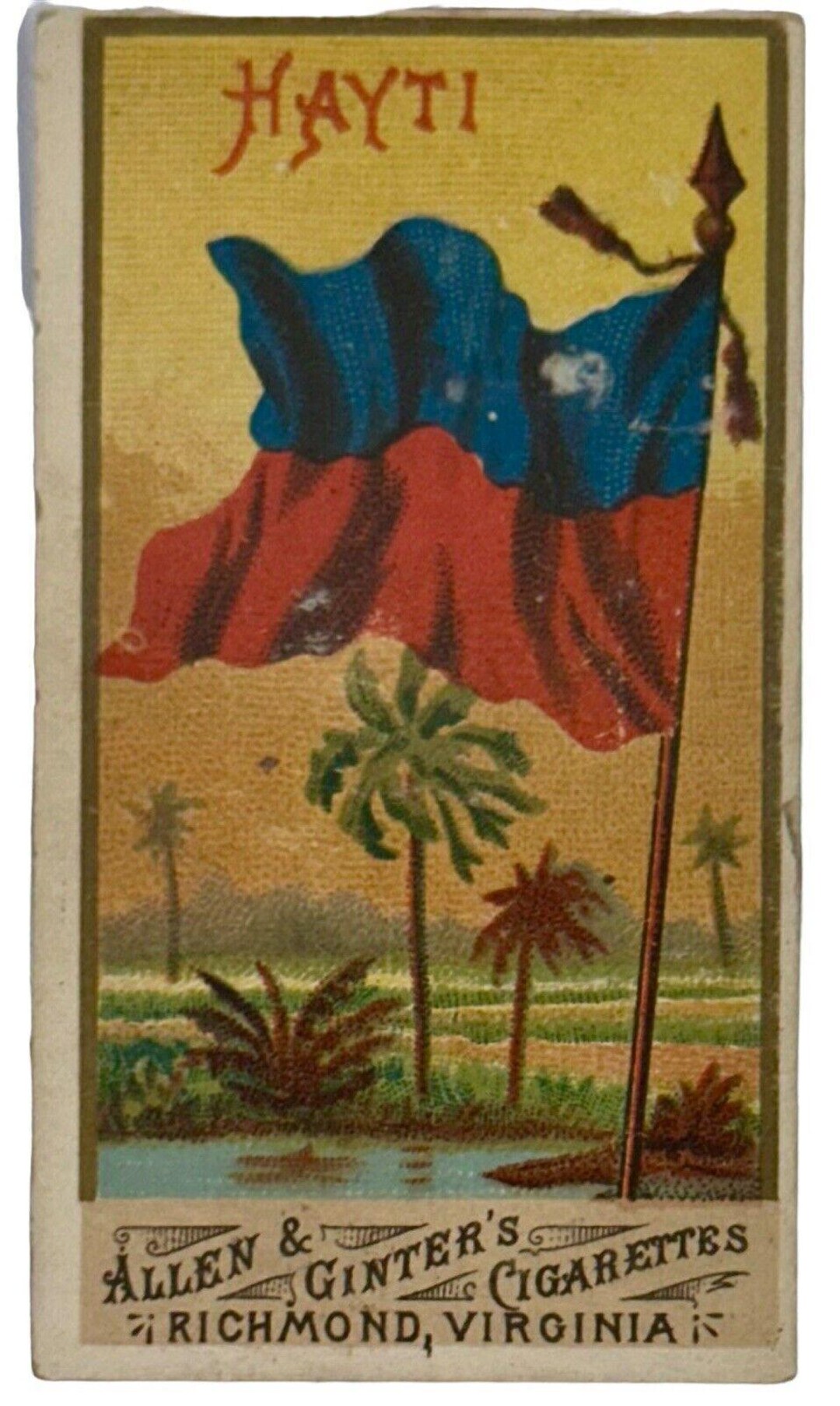 1887 N9 Allen and Ginter's Flags of All Nations Hayti Allen & Ginter ...