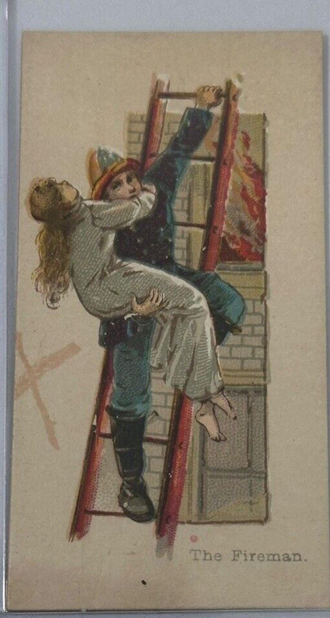 1888 N86 Duke Cigarettes Scenes of Perilous Occupations the Fireman - Etsy