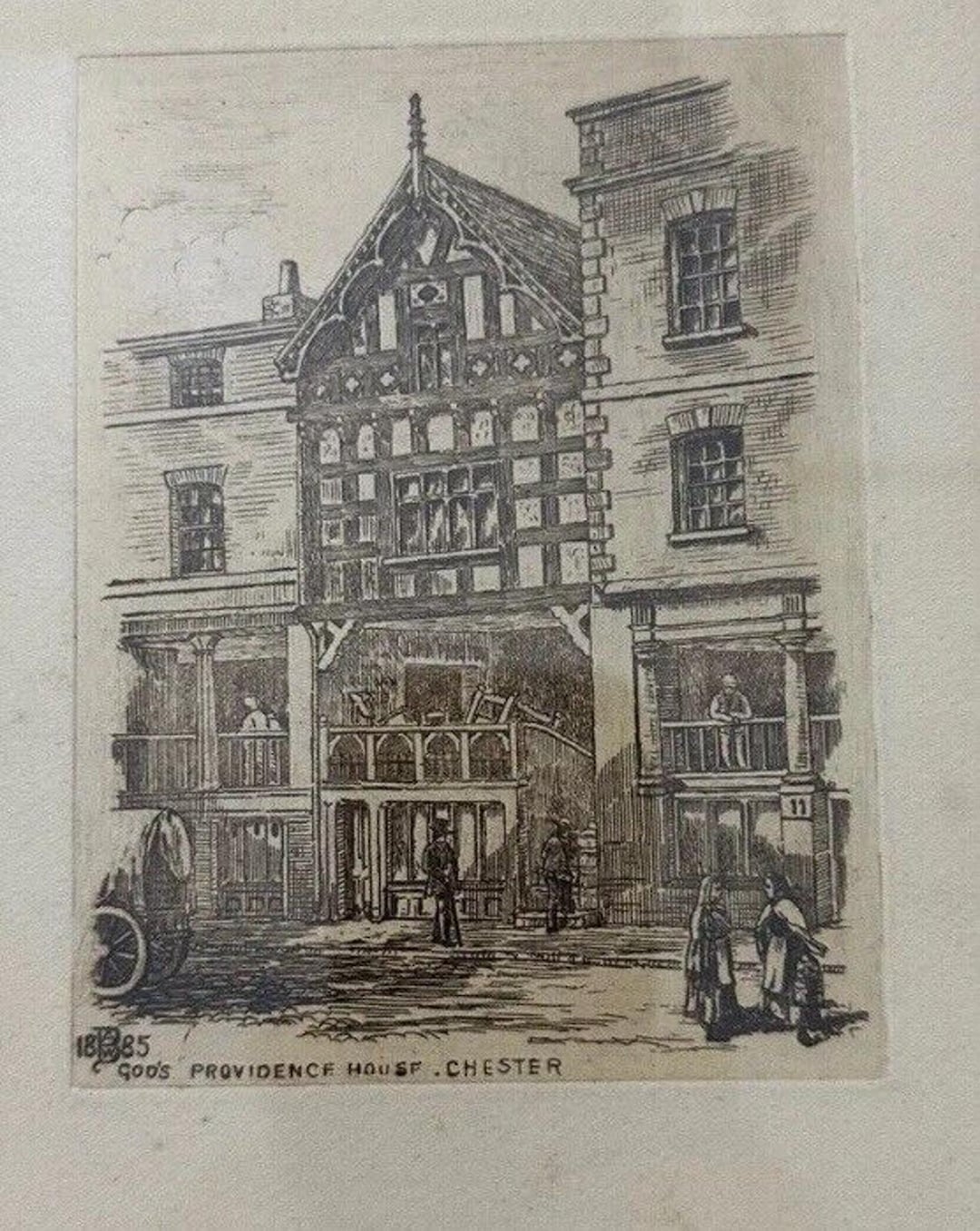 Vintage Print God’s Providence House 1860 Chester UK Lithograph on ...