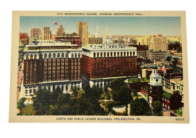 Antique Postcards 1950s PA Philadelphia Independence Square ...