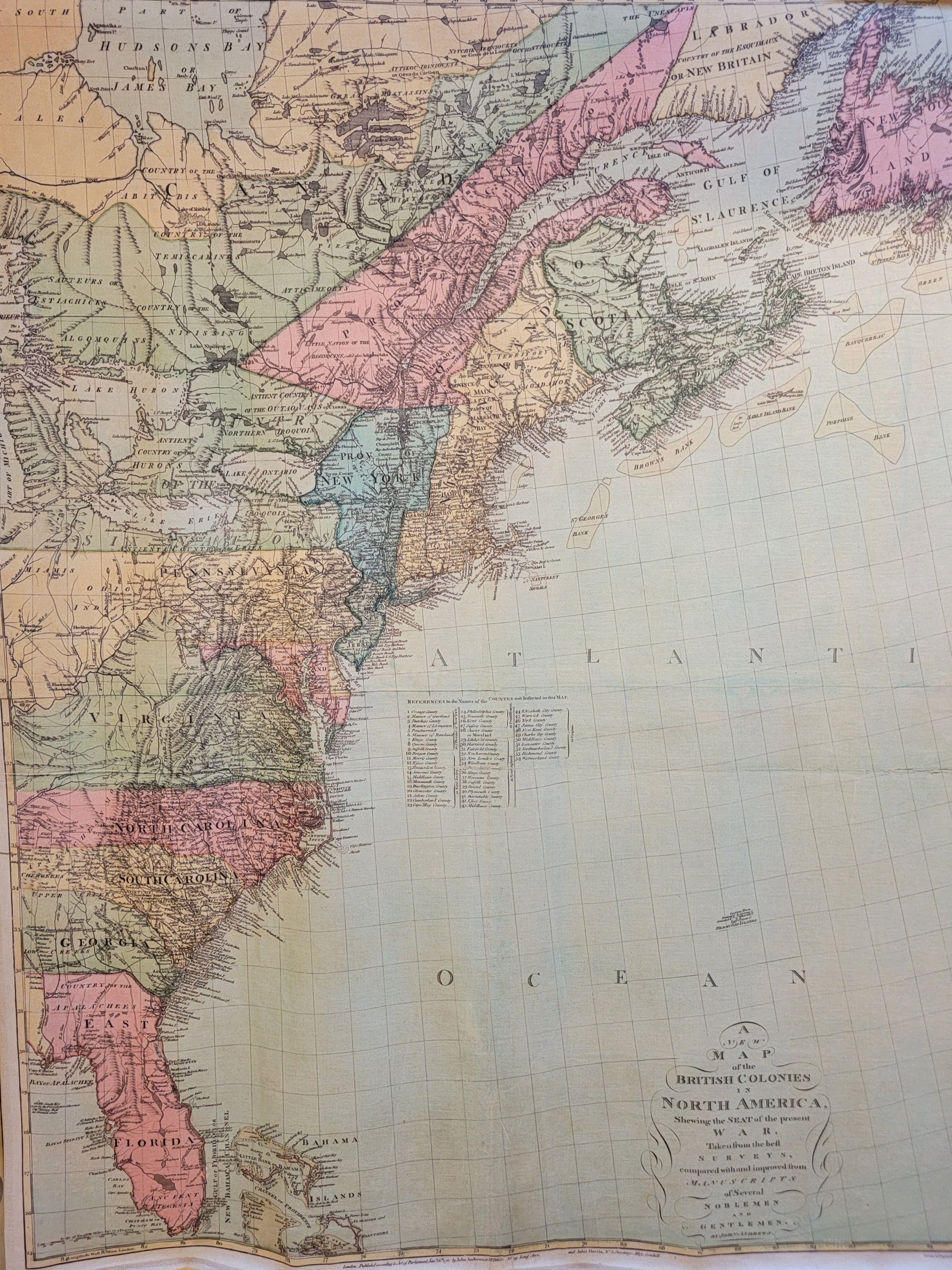 North America, 1777 Vintage Cloth Map revolutionary War - Etsy