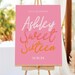 Sweet Sixteen Welcome Sign Modern Pink Sweet 16 Birthday Party Entrance ...