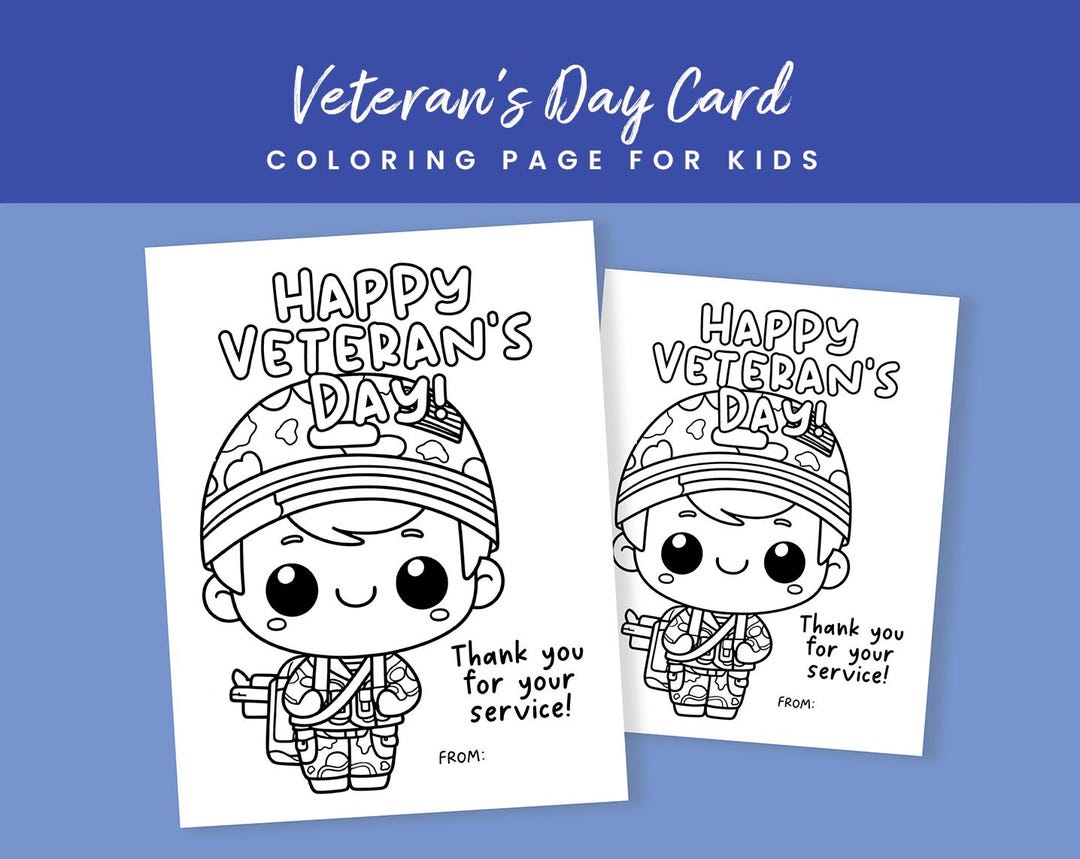 Veterans Day Card, Veterans Day Craft for Kids, Happy Veterans Day ...