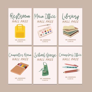 Classroom Hall Passes, Teacher Hall Pass, Classroom Management ...