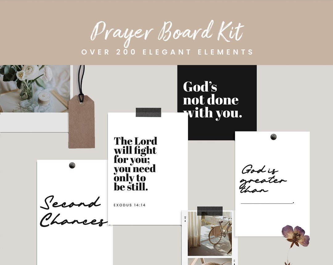 Minimalist Prayer Board Kit, Prayer Vision Board, Prayer Request ...