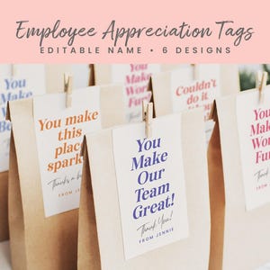 Employee Day Gift Tags Employee Appreciation Day, Staff Appreciation ...