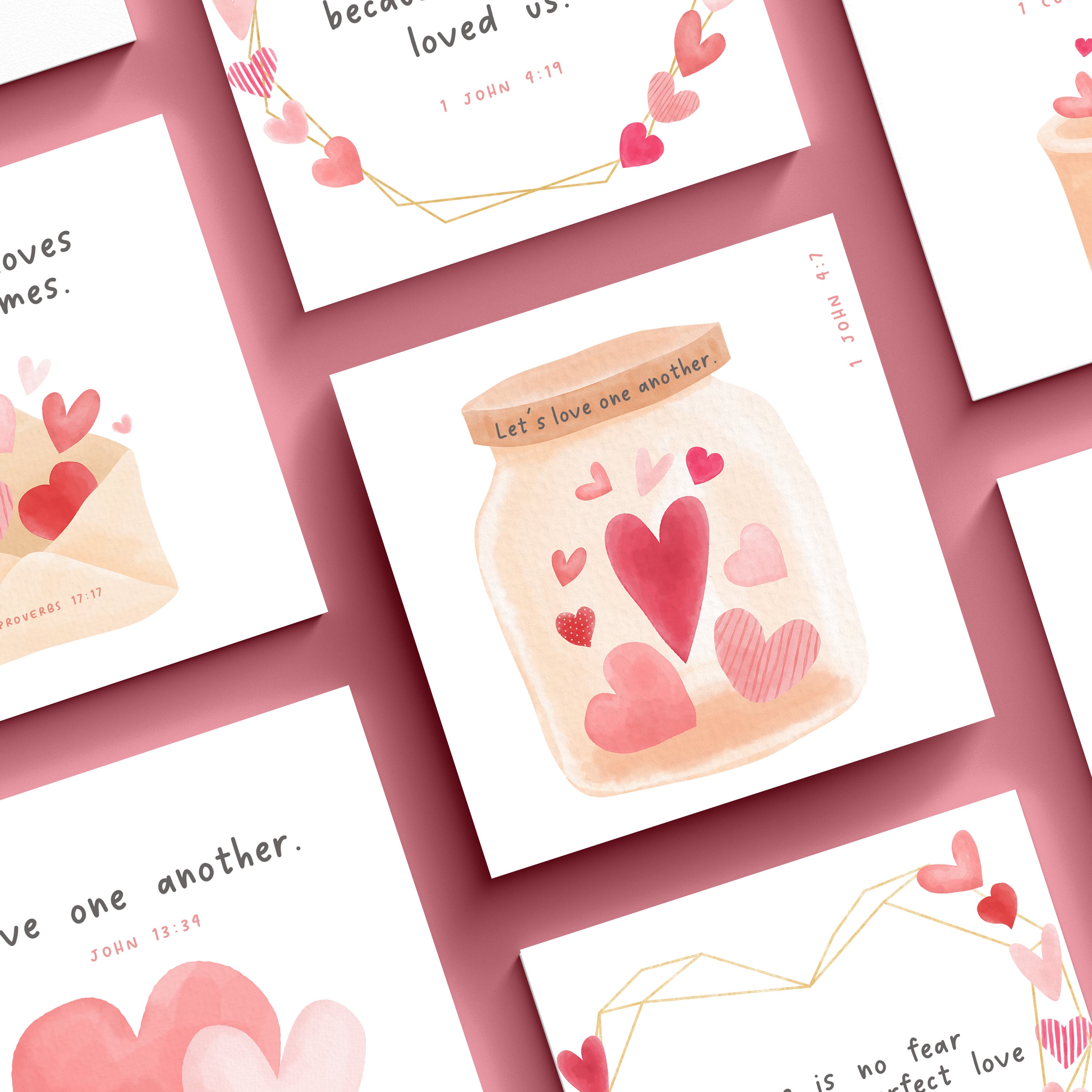 Memory Verses Love Bible Verses Valentines Scripture Cards - Etsy