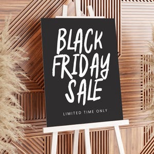 Minimalist Black Friday Sale Sign, Printable Store Poster (digital ...