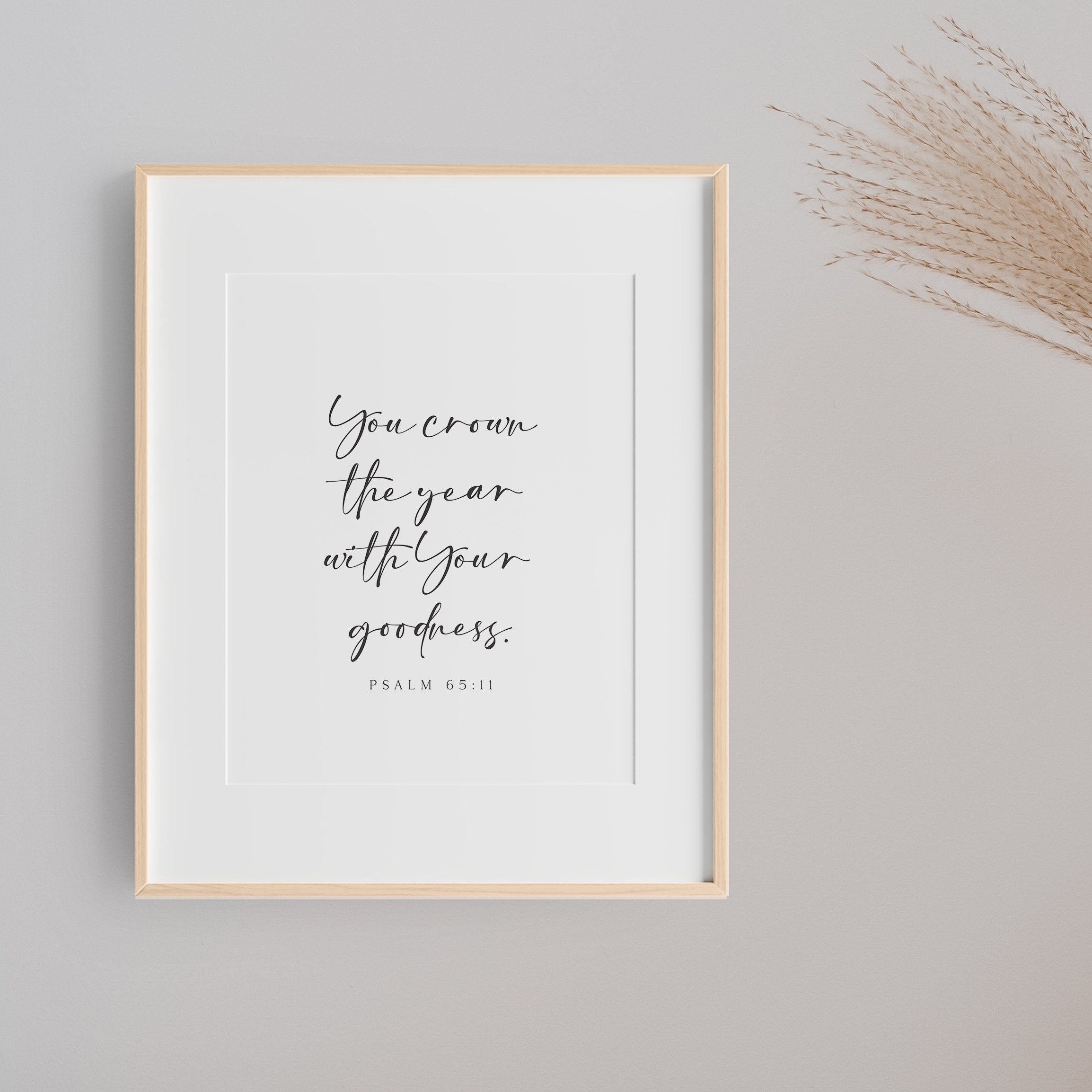 New Year Wall Art, Bible Verse Wall Art, You Crown the Year With Your ...