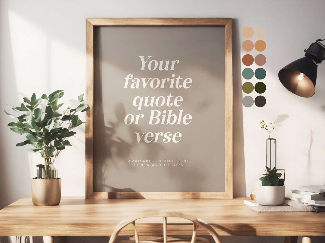 Custom Scripture Wall Art Personalized Housewarming Gift Christianity ...