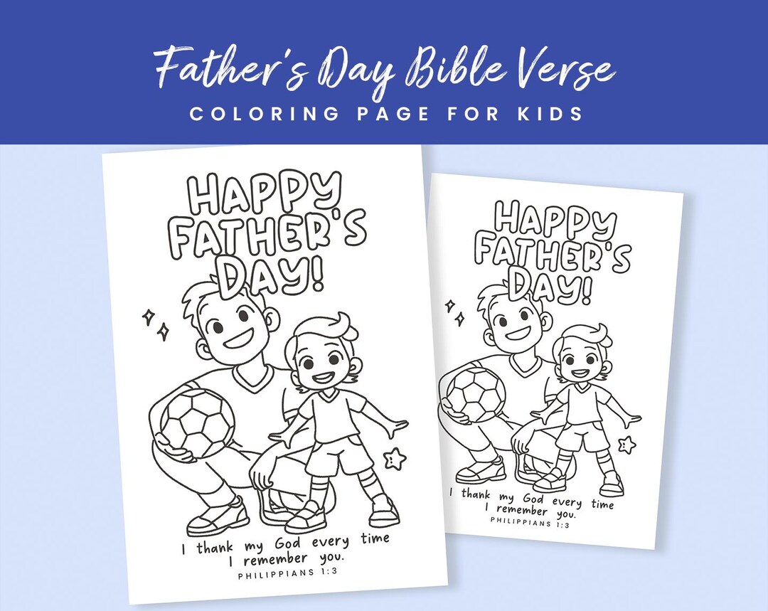 Fathers Day Coloring Page, Fathers Day Bible Craft, Fathers Day ...