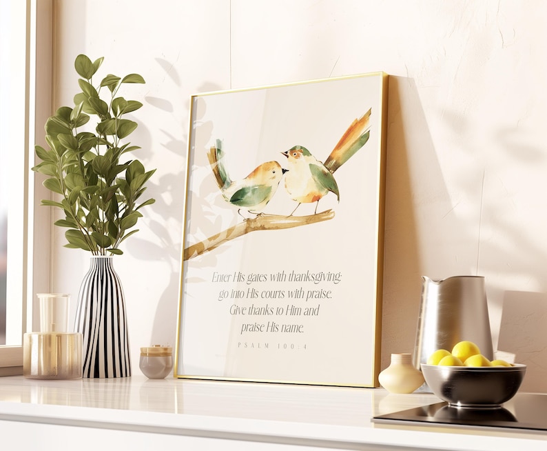 Gratitude Bible Verse, Thanksgiving Verse, Gratitude Scripture Wall Art ...