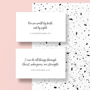 48 Scripture Cards, Memory Verse, Encouraging Bible Verse Cards for ...