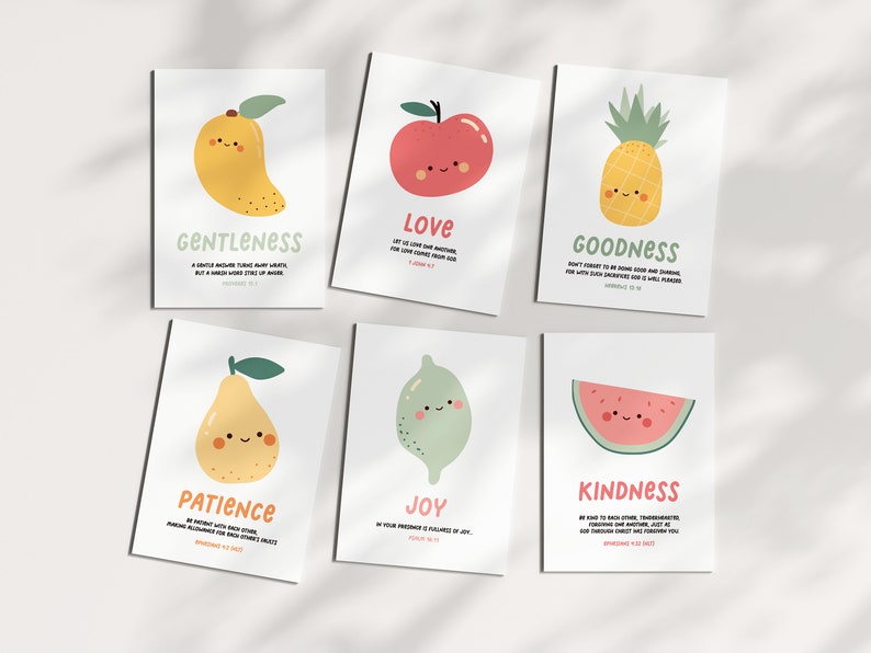 Fruits of the Spirit Bible Activity Bundle, Preschool Christian Kids ...