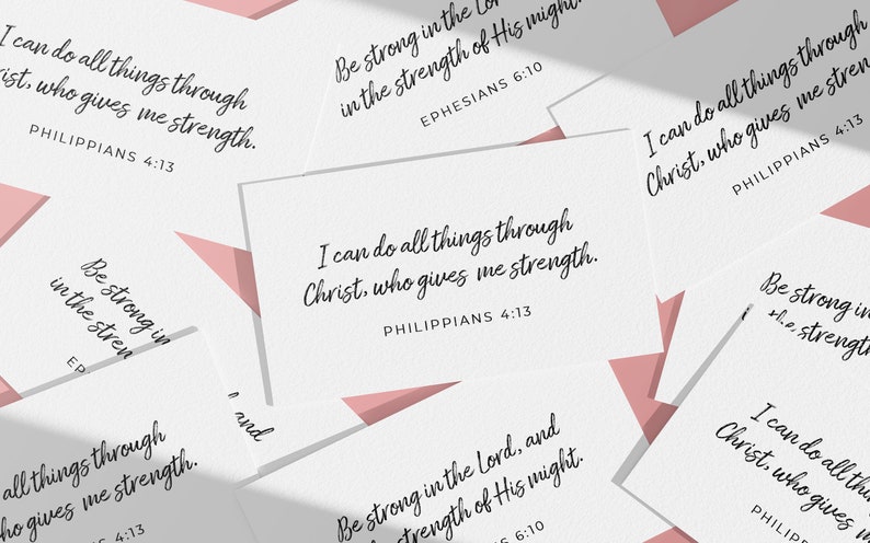 48 Scripture Cards, Memory Verse, Encouraging Bible Verse Cards for ...