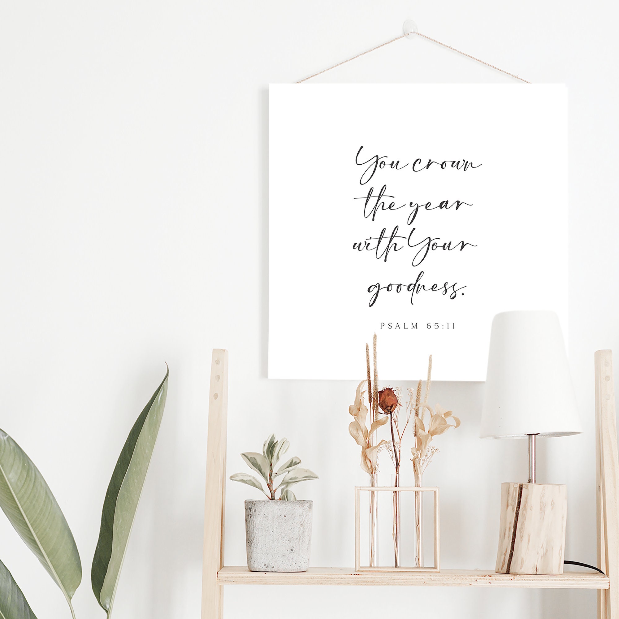 New Year Wall Art, Bible Verse Wall Art, You Crown the Year With Your ...