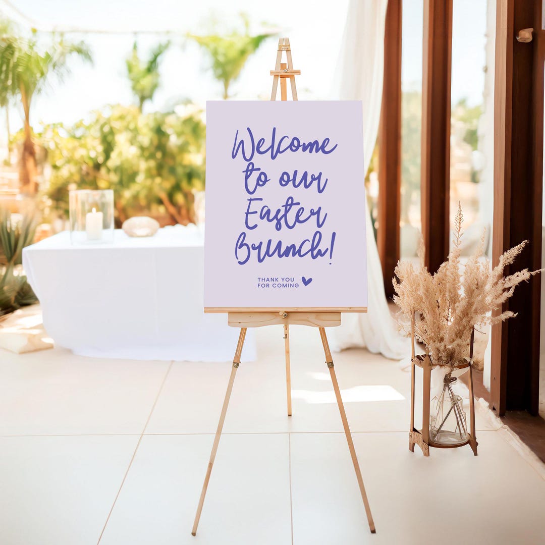 Easter Sign, Easter Welcome Sign, Easter Yard Sign, Easter Brunch Sign ...