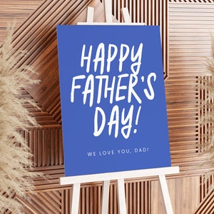 Happy Father's Day Sign, Happy Father's Day Poster, Party Welcome Sign ...