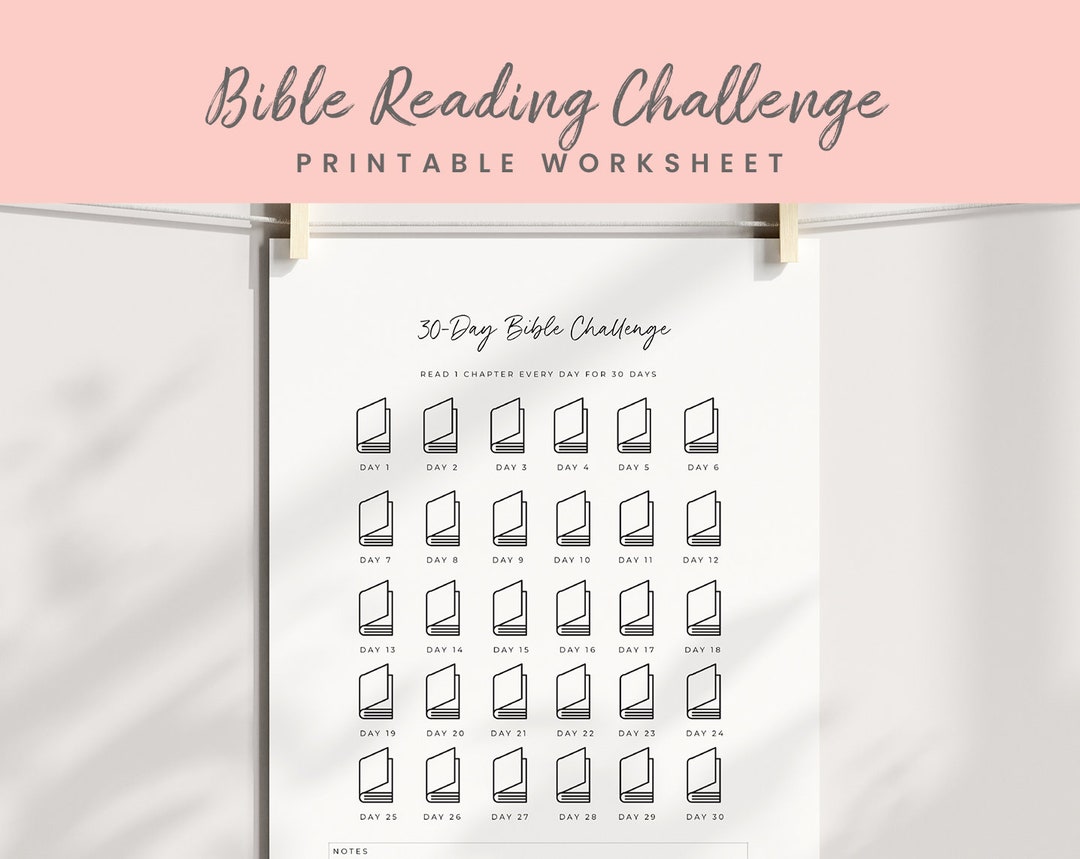 Bible Reading Tracker Worksheet for Teens Bible Reading Challenge ...