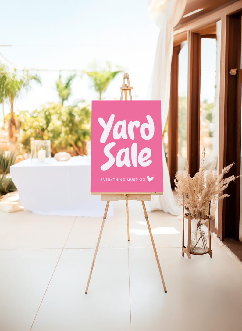 Yard Sale Sign, Yard Sale Banner, Yard Sale Poster, Garage Sale Sign ...