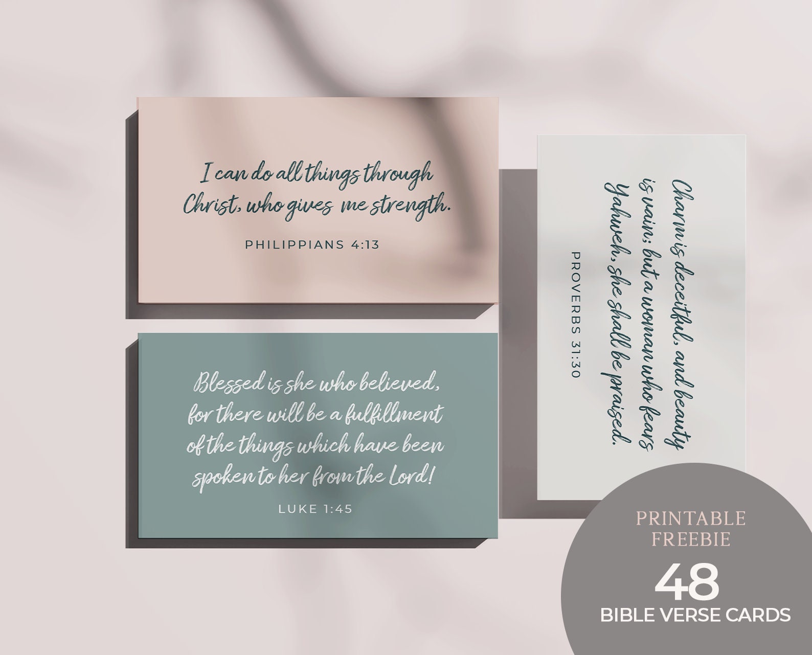 Digital Bible Study Journal, Christian Planner, Bible Verse Cards (PDF ...