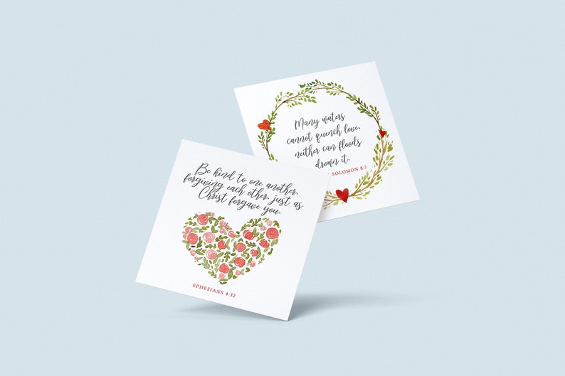 Wedding Bible Verses DIY Wedding Scripture Cards Christian Wedding ...