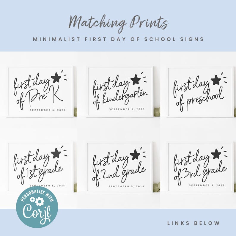 First Day of Daycare Sign Minimalist First Day of School Sign ...