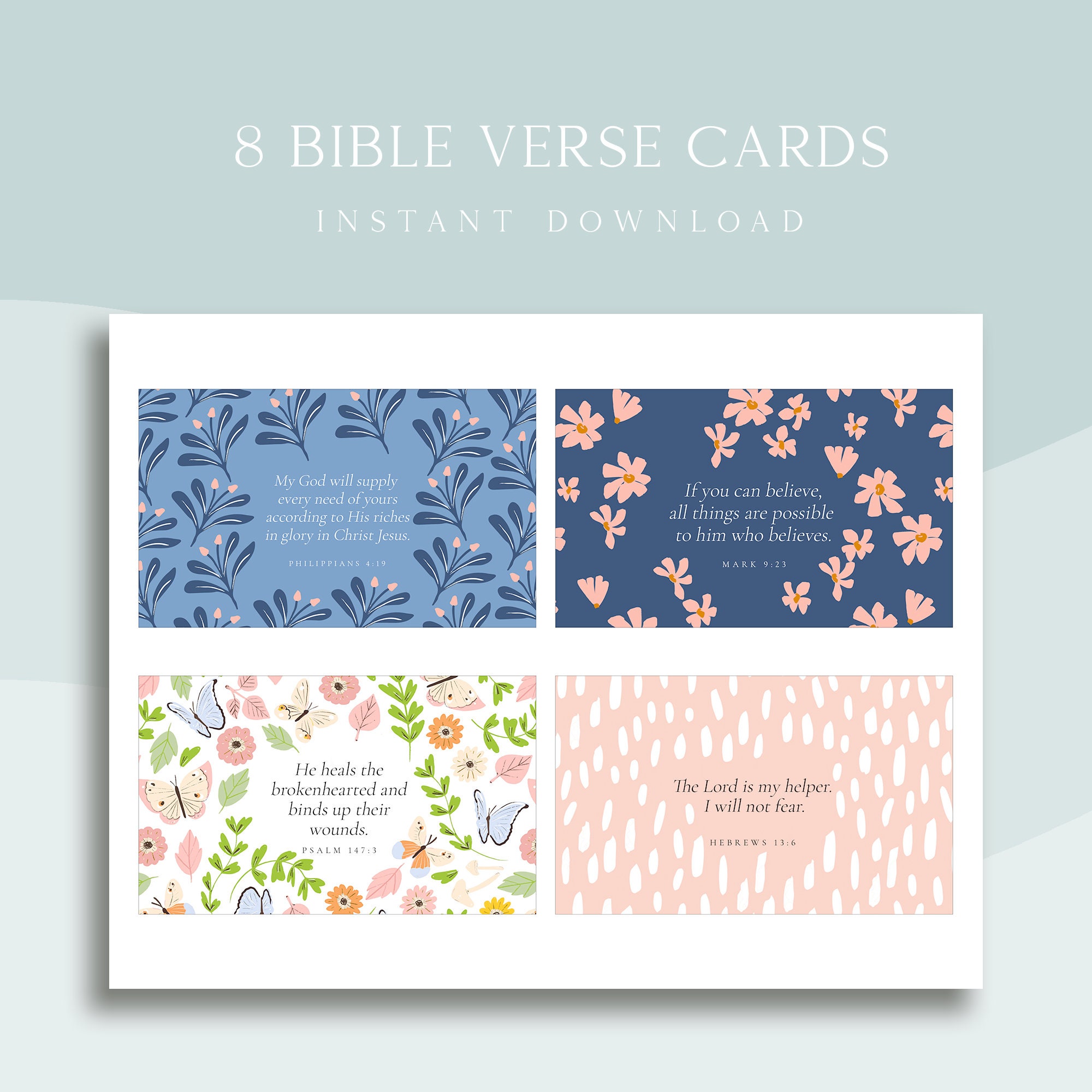 Bible Verse Cards, Scripture Cards for Women, Bible Verse, Memory Verse ...
