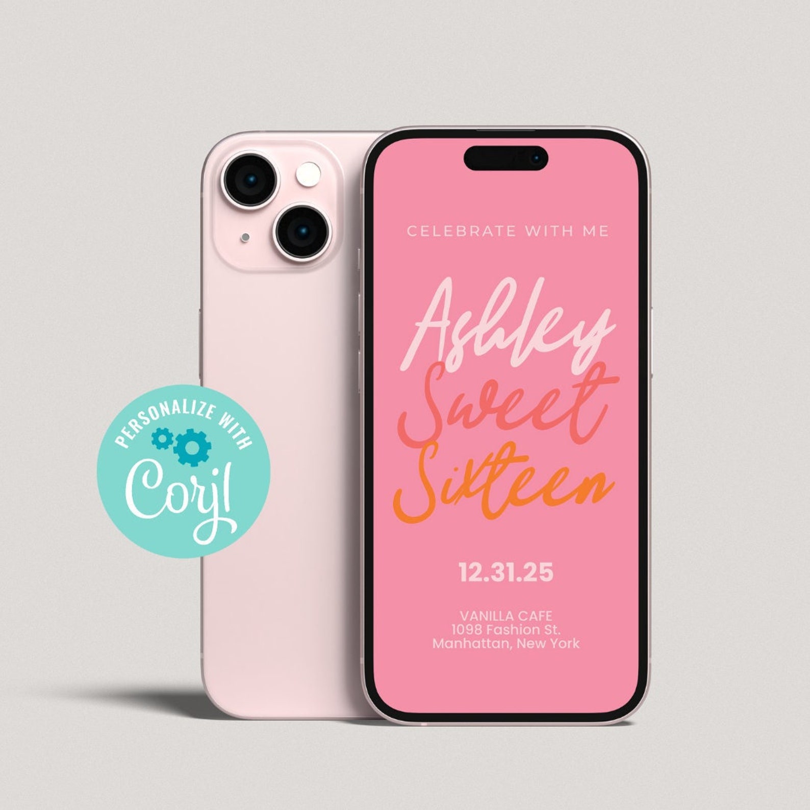 Editable Sweet Sixteen Digital Invitation, Sweet 16 Invite, Sweet ...