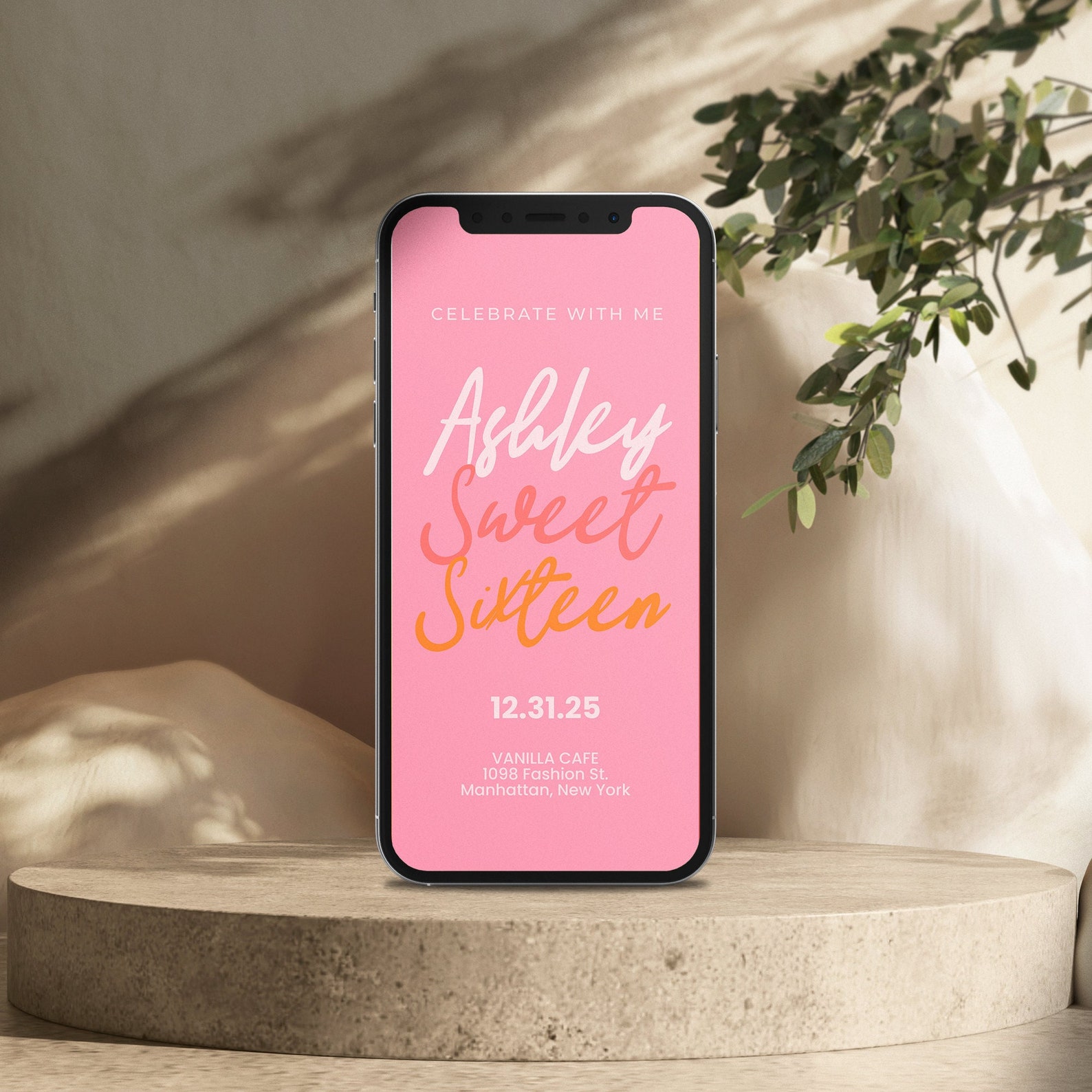 Editable Sweet Sixteen Digital Invitation, Sweet 16 Invite, Sweet ...