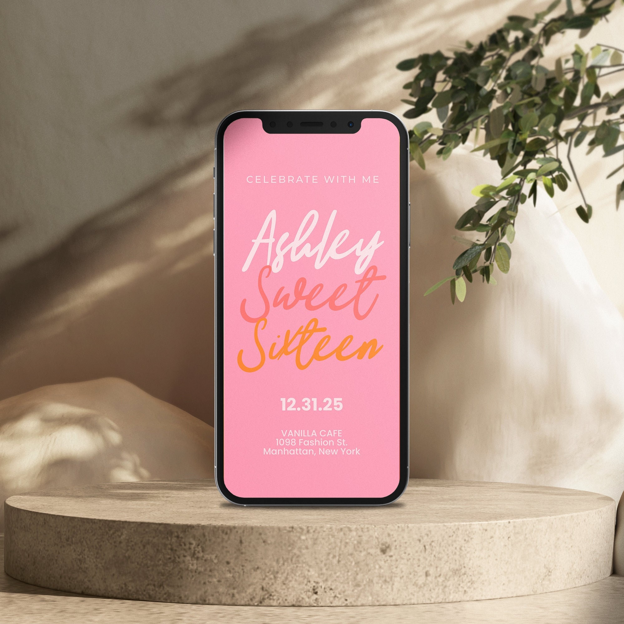 Editable Sweet Sixteen Digital Invitation, Sweet 16 Invite, Sweet ...