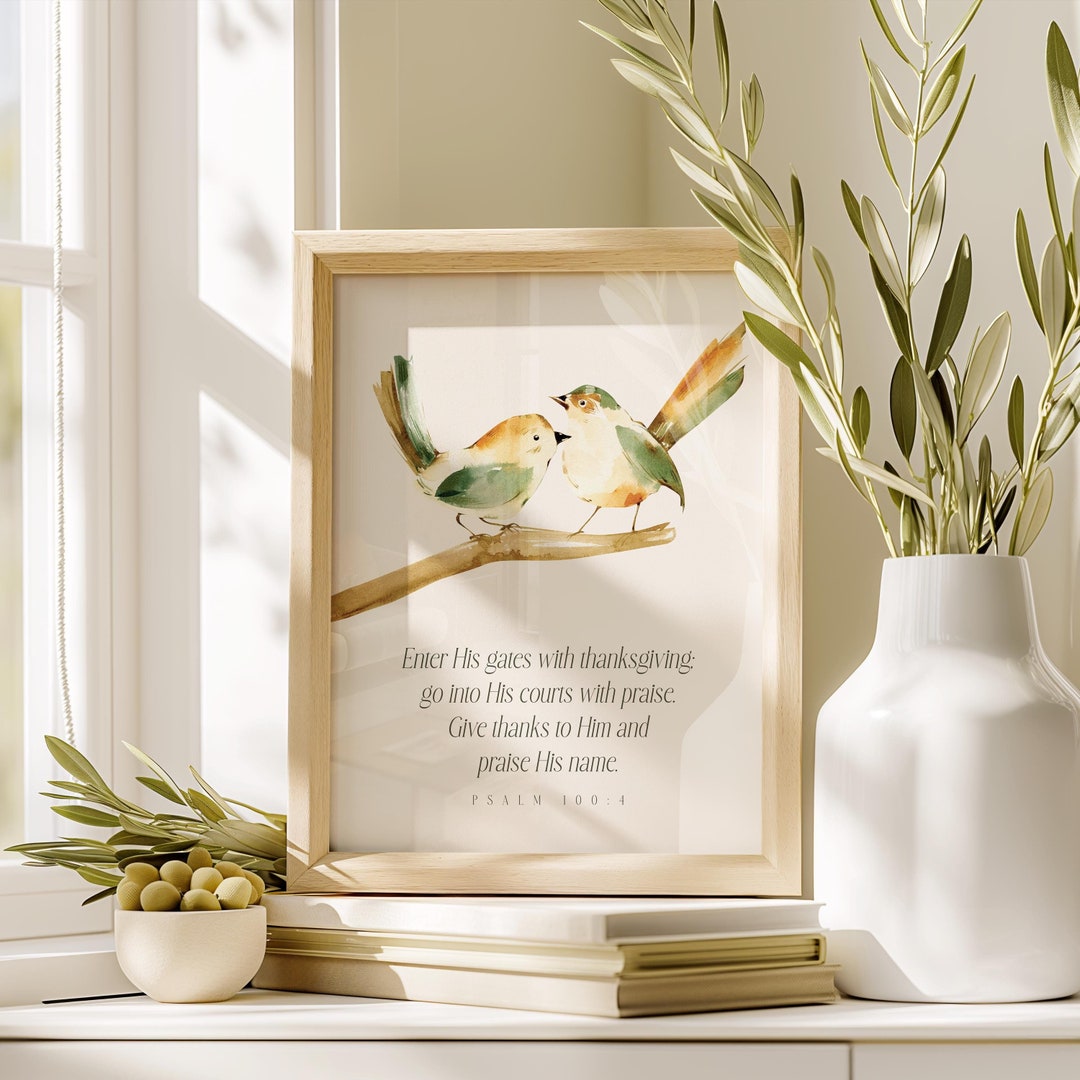 Gratitude Bible Verse, Thanksgiving Verse, Gratitude Scripture Wall Art ...