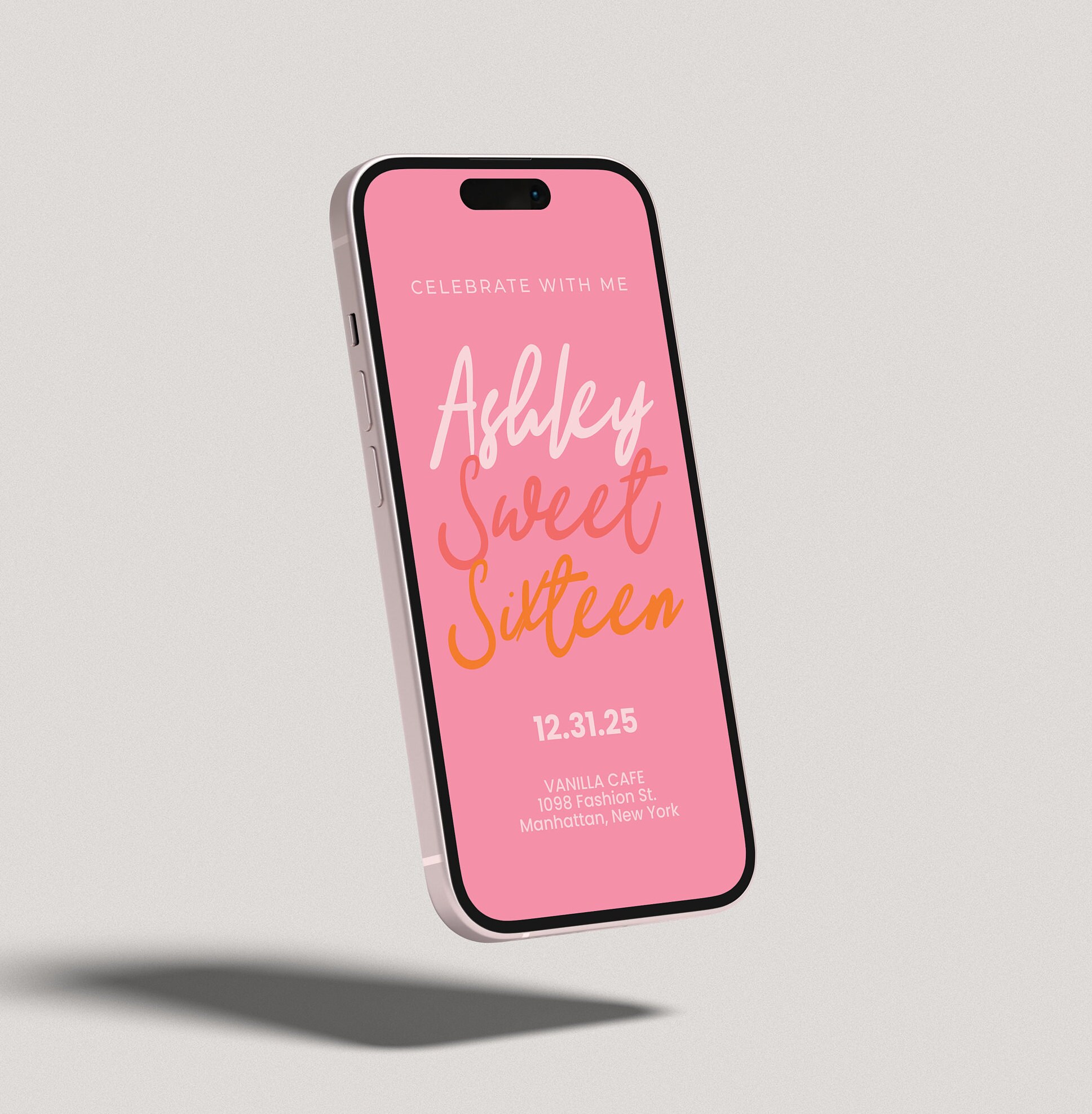 Editable Sweet Sixteen Digital Invitation, Sweet 16 Invite, Sweet ...