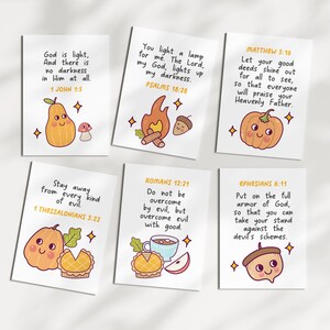 Christian Halloween Bible Verse Cards, Christian Halloween Activity for ...