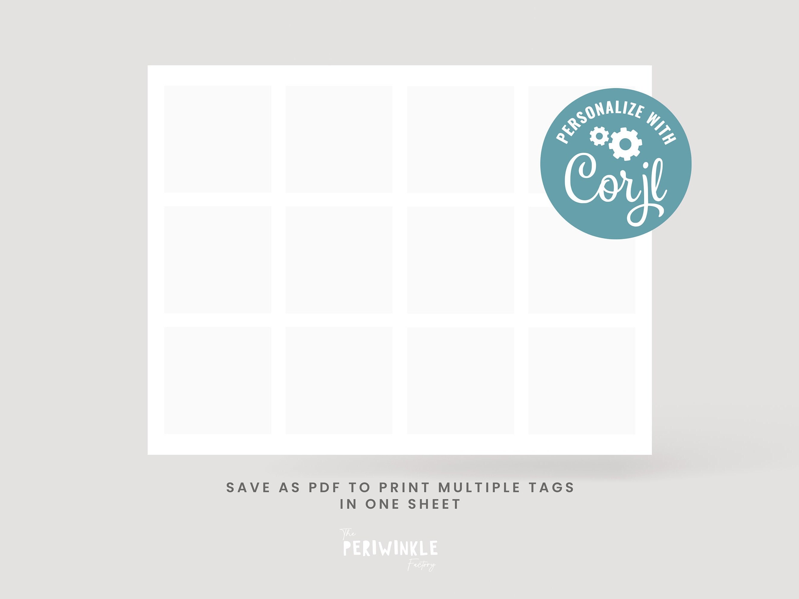 Minimalist Happy Birthday Gift Tag Happiest Birthday Favor Tag Birthday ...