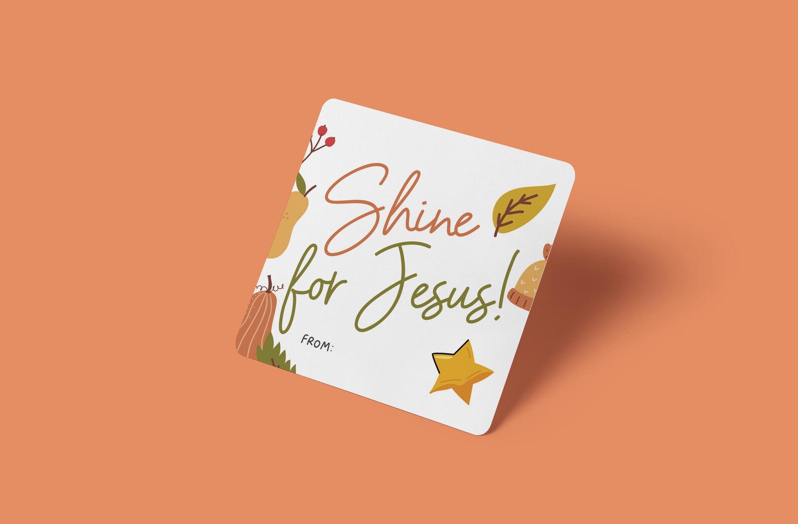 Shine for Jesus Gift Tag, Christian Halloween Gift Tag for Kids, Trunk ...