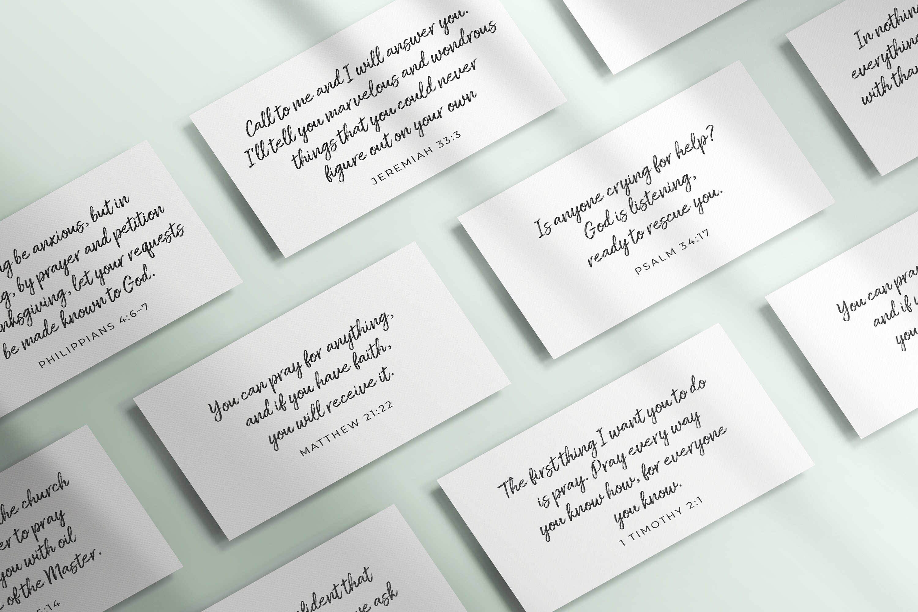 32 Prayer Scripture Cards, Memory Verse, Bible Verse Cards, Vision ...