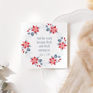 Christmas Bible Verse Cards, Christmas Scripture Cards, Christmas ...