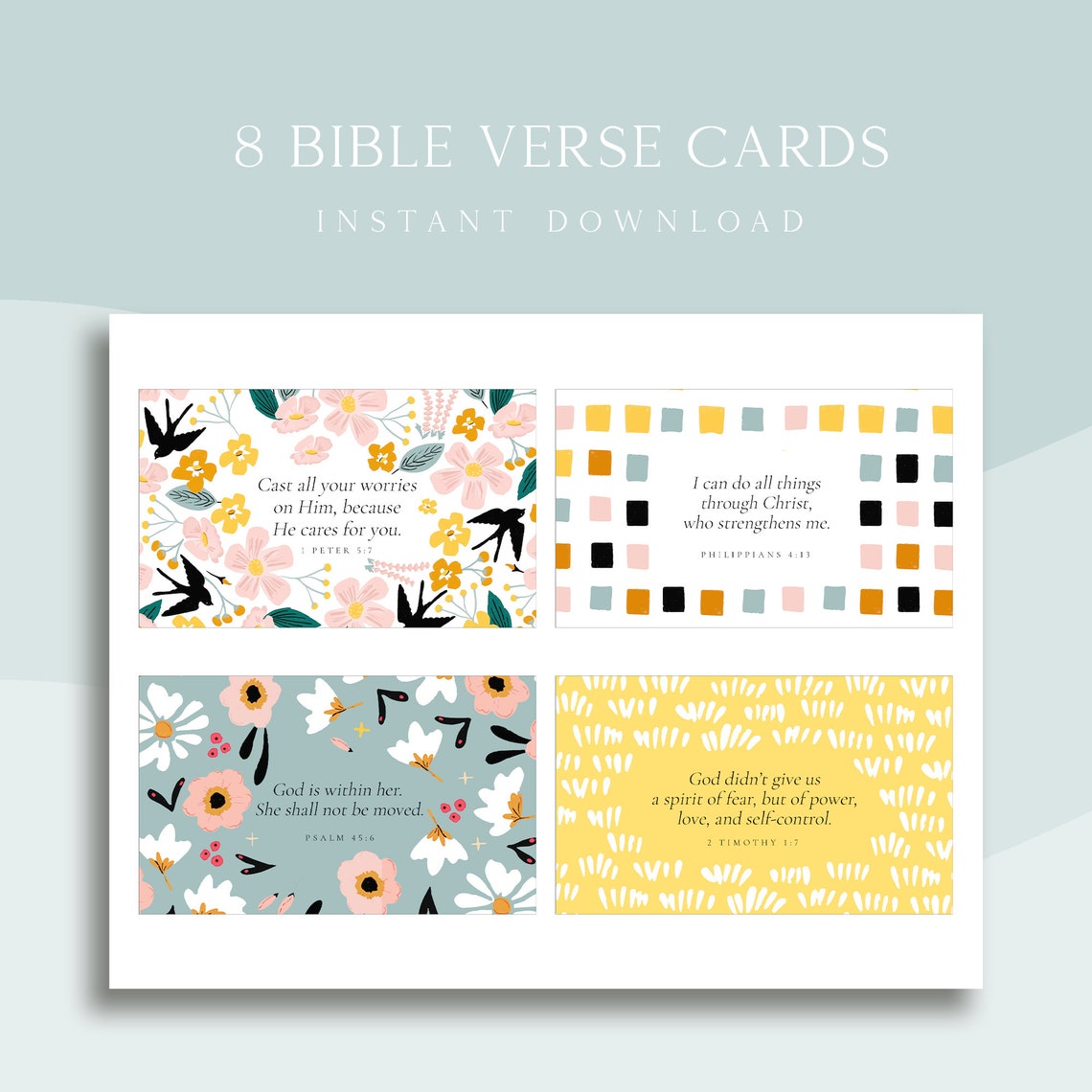 Bible Verse Cards, Scripture Cards for Women, Bible Verse, Memory Verse ...