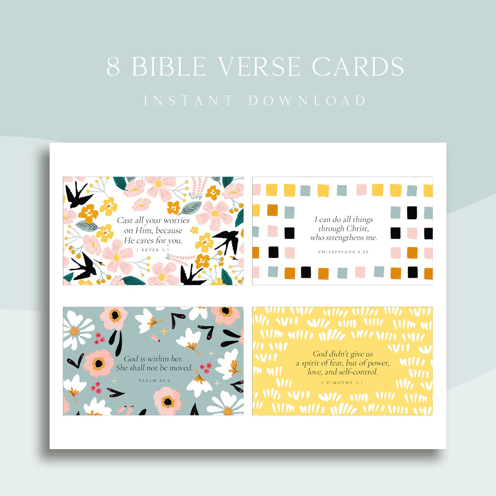 Bible Verse Cards, Scripture Cards for Women, Bible Verse, Memory Verse ...
