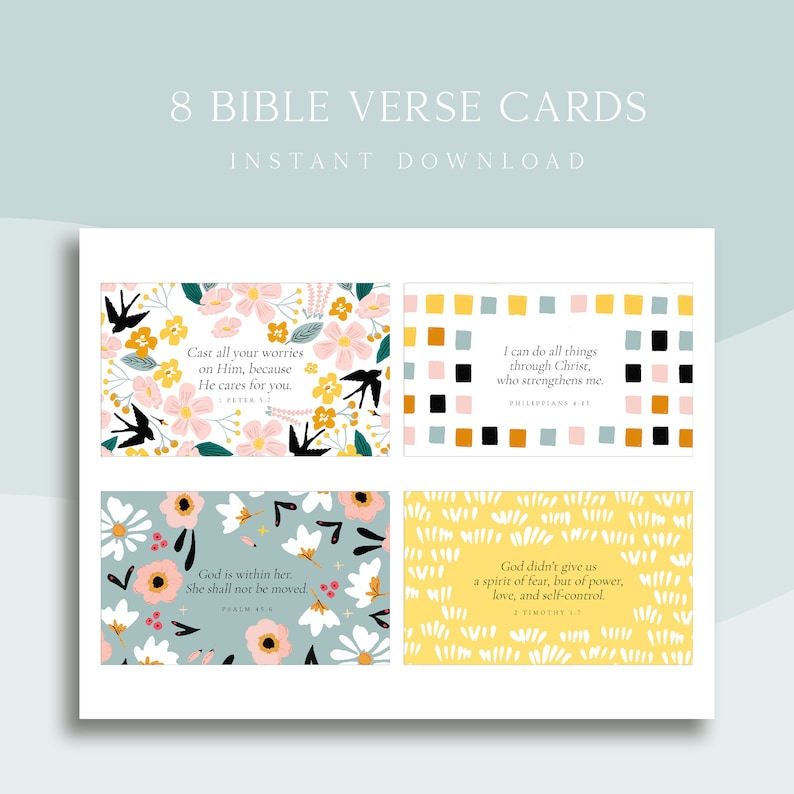 Bible Verse Cards, Scripture Cards for Women, Bible Verse, Memory Verse ...
