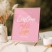 Editable Bridal Shower Table Sign Modern Pink Bridal Shower Decoration ...