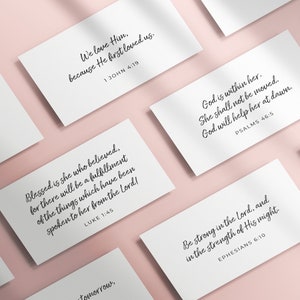 48 Scripture Cards, Memory Verse, Encouraging Bible Verse Cards for ...