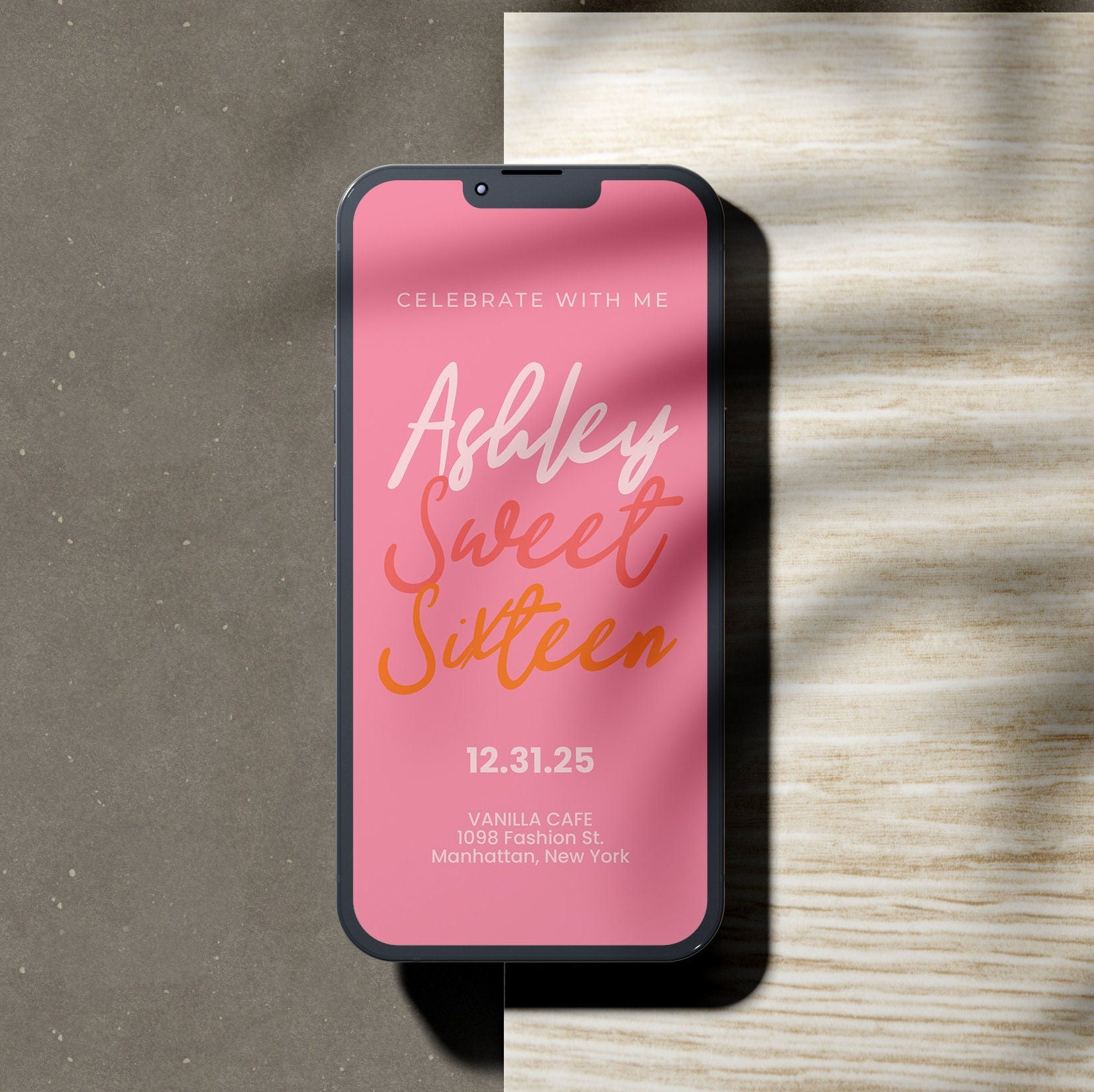 Editable Sweet Sixteen Digital Invitation, Sweet 16 Invite, Sweet ...